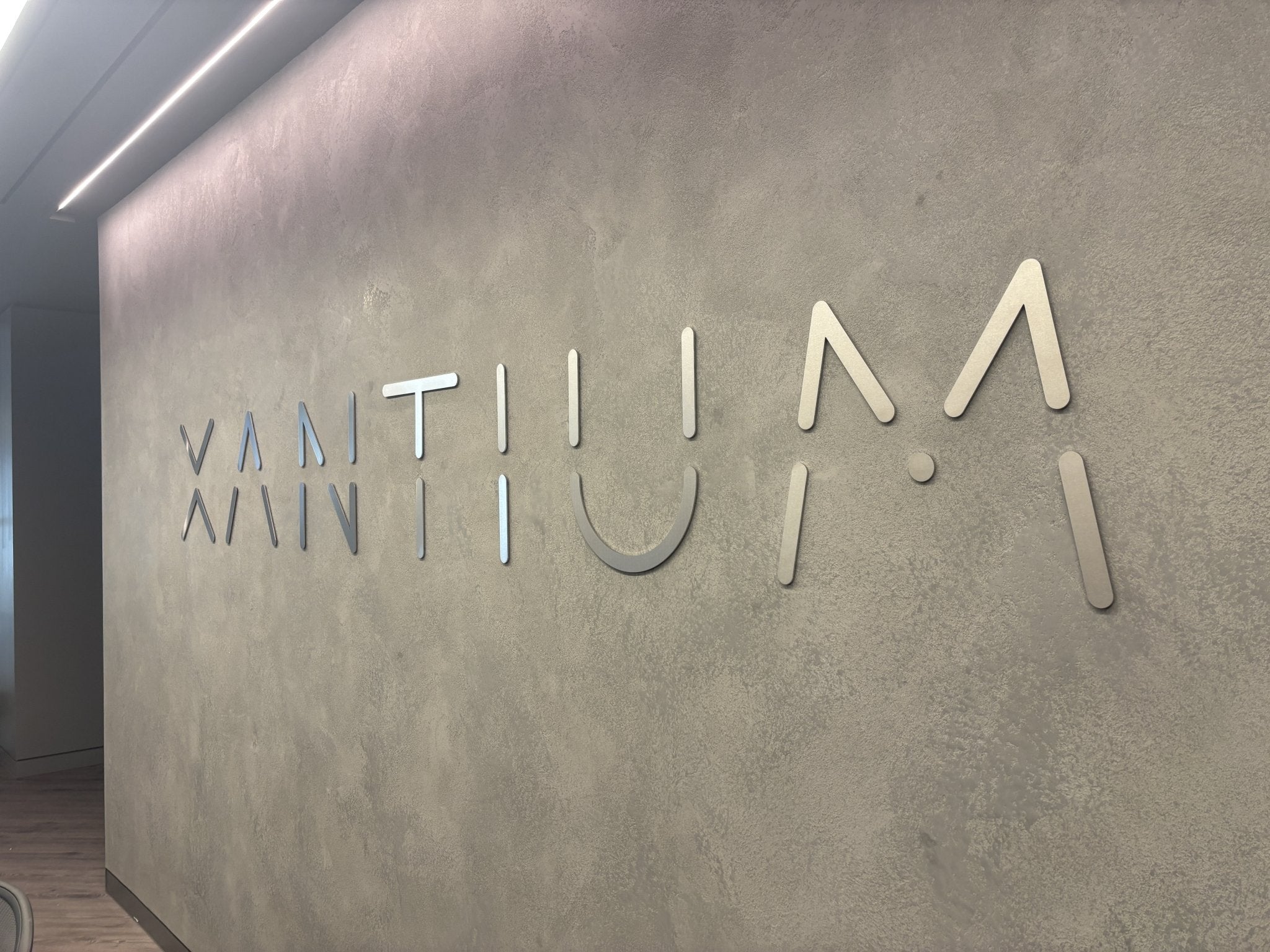Stainless Steel Reception Sign - XANTIUM – Clearview Graphics
